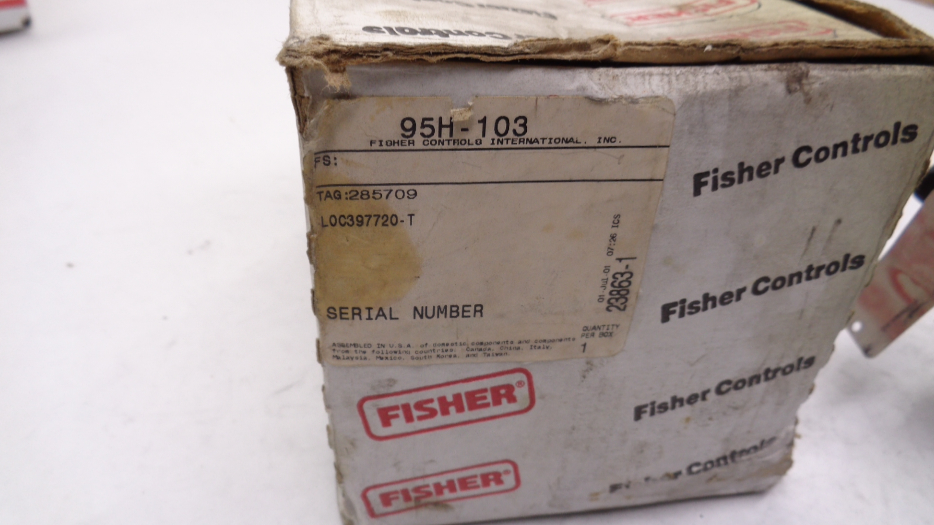 NEW FISHER 95H-103 PRESSURE REGULATOR - PLC Toolbox Supply
