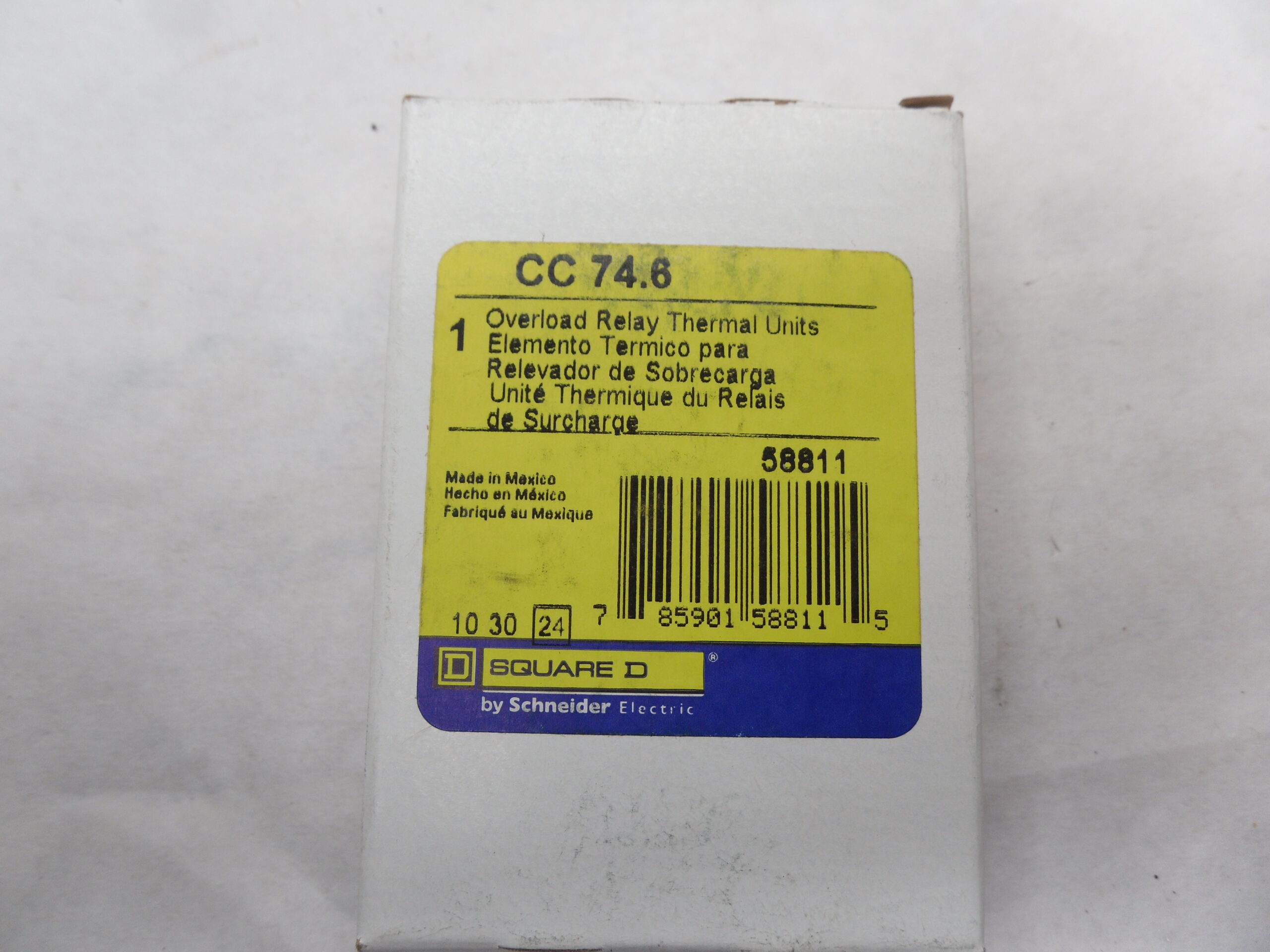 LOT OF 3 NEW SQUARE D CC74.6 OVERLOAD RELAY THERMAL UNIT 58811 - PLC ...