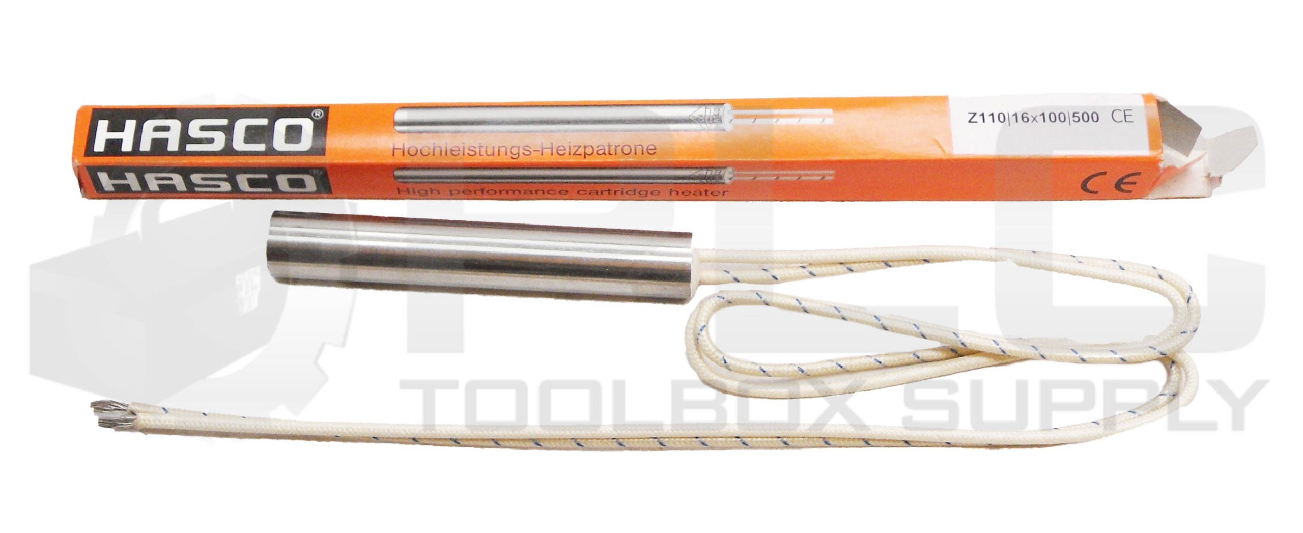 NEW HASCO Z110/16X100/500 HIGH PERFORMANCE CARTRIDGE HEATER - PLC Toolbox Supply