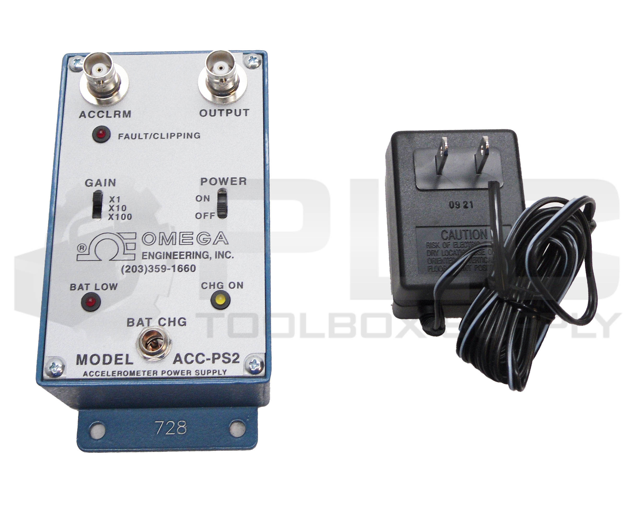 NEW OMEGA ACC-PS2 ACCELEROMETER POWER SUPPLY - PLC Toolbox Supply