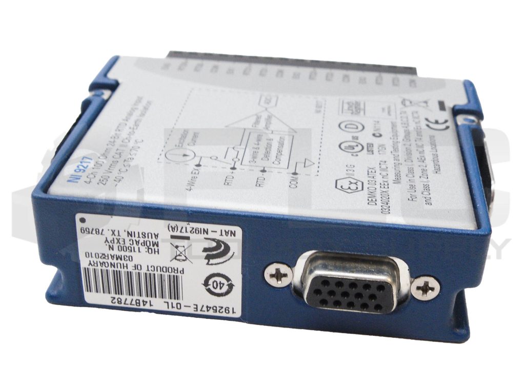 NATIONAL INSTRUMENTS NI 9217 24 BIT RTD ANALOG INPUT - PLC Toolbox Supply