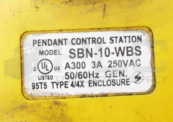 MAGNETEK SBN-10-WBS PENDANT CONTROL STATION 3A 250VAC 50/60HZ *READ* - PLC Toolbox Supply