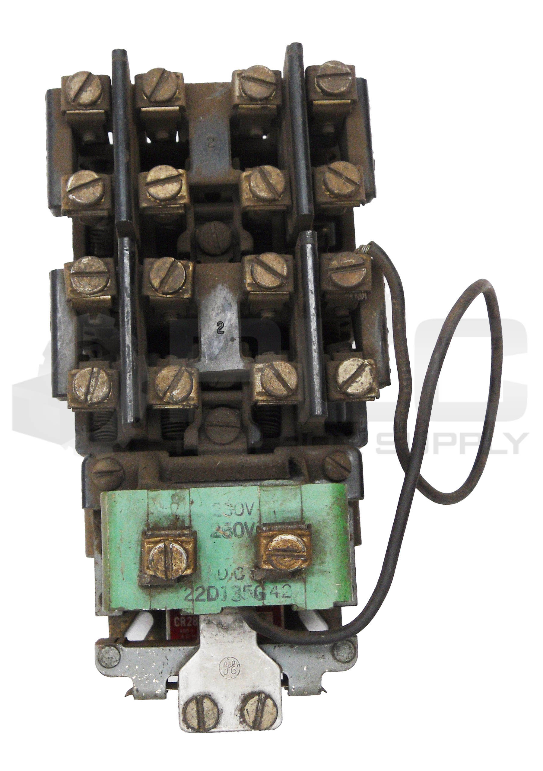 GENERAL ELECTRIC CR2810A14AC MACHINE TOOL RELAY W/ 22D135G42 COIL 230 ...
