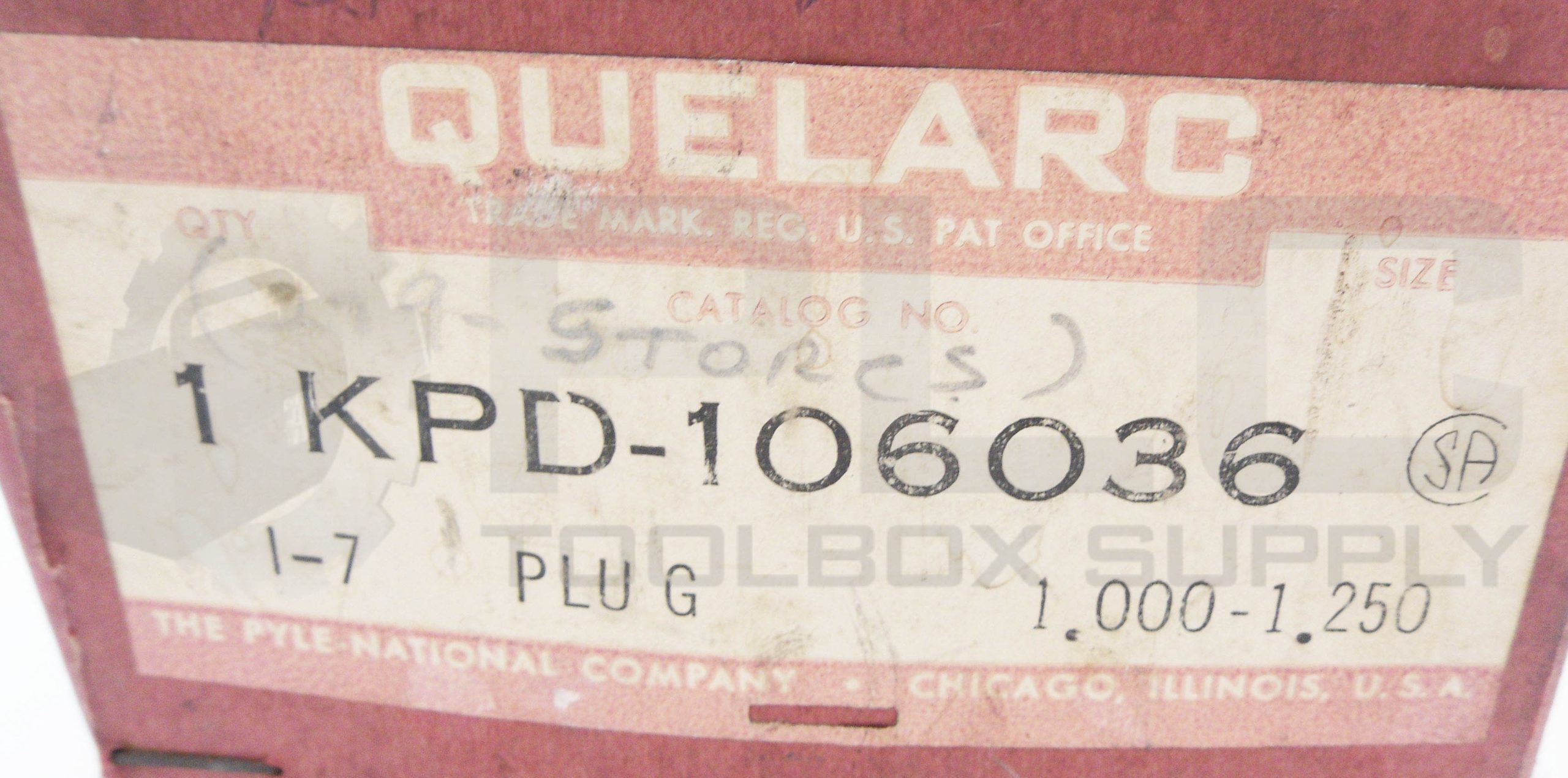 NEW PYLE NATIONAL KPD-106036 QUELARC POWER PLUG 60A 600VAC *READ* - PLC ...