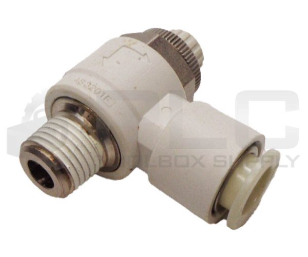 LOT OF 5 NEW SMC AS3201F FLOW CONTROL VALVES - PLC Toolbox Supply