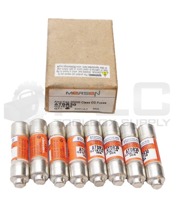 NEW BOX OF 10 MERSEN ATDR30 AMP-TRAP FUSE 30A 600VAC - PLC Toolbox Supply