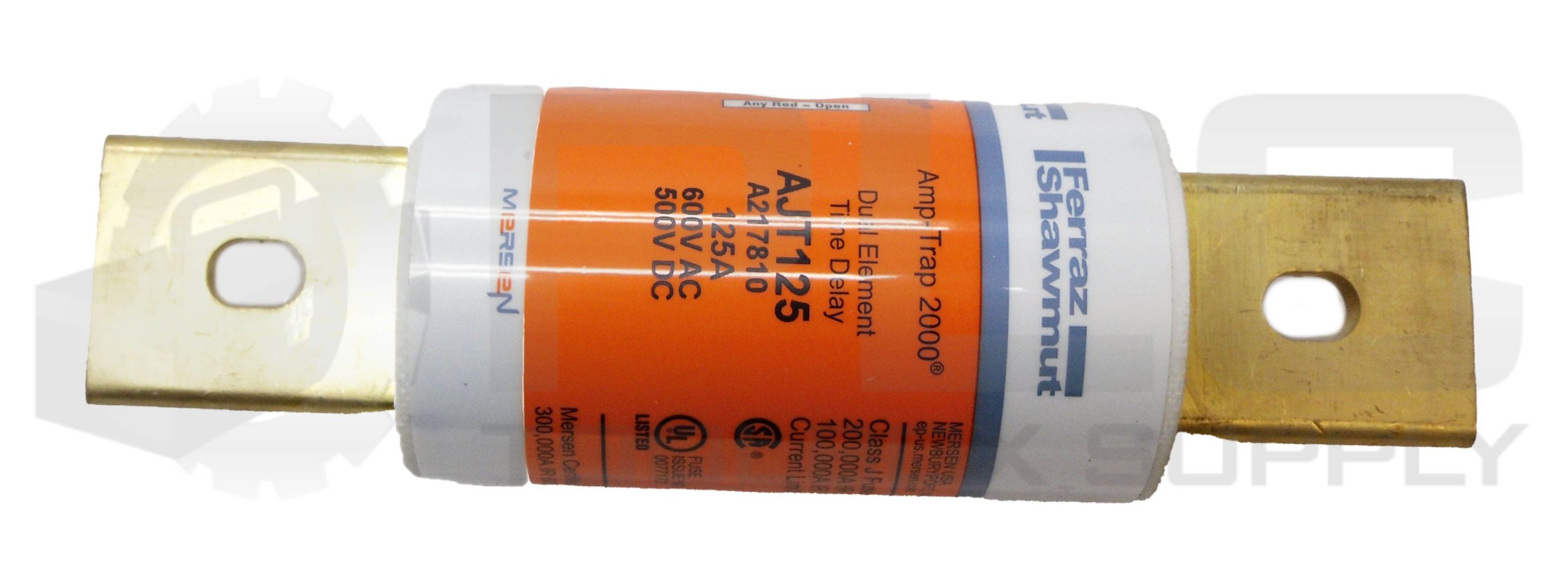 NEW MERSEN AJT125 SMART SPOT FUSE 125A 600VAC 500VDC - PLC Toolbox Supply