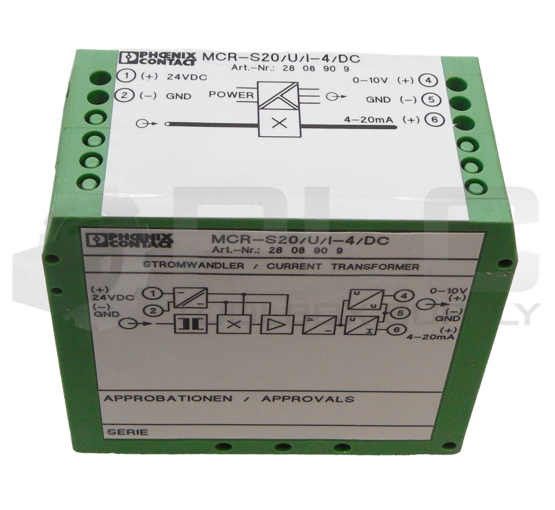 NEW PHOENIX CONTACT MCR-S20/U/I-4/DC CURRENT TRANSFORMER 24VDC 0-20A ...