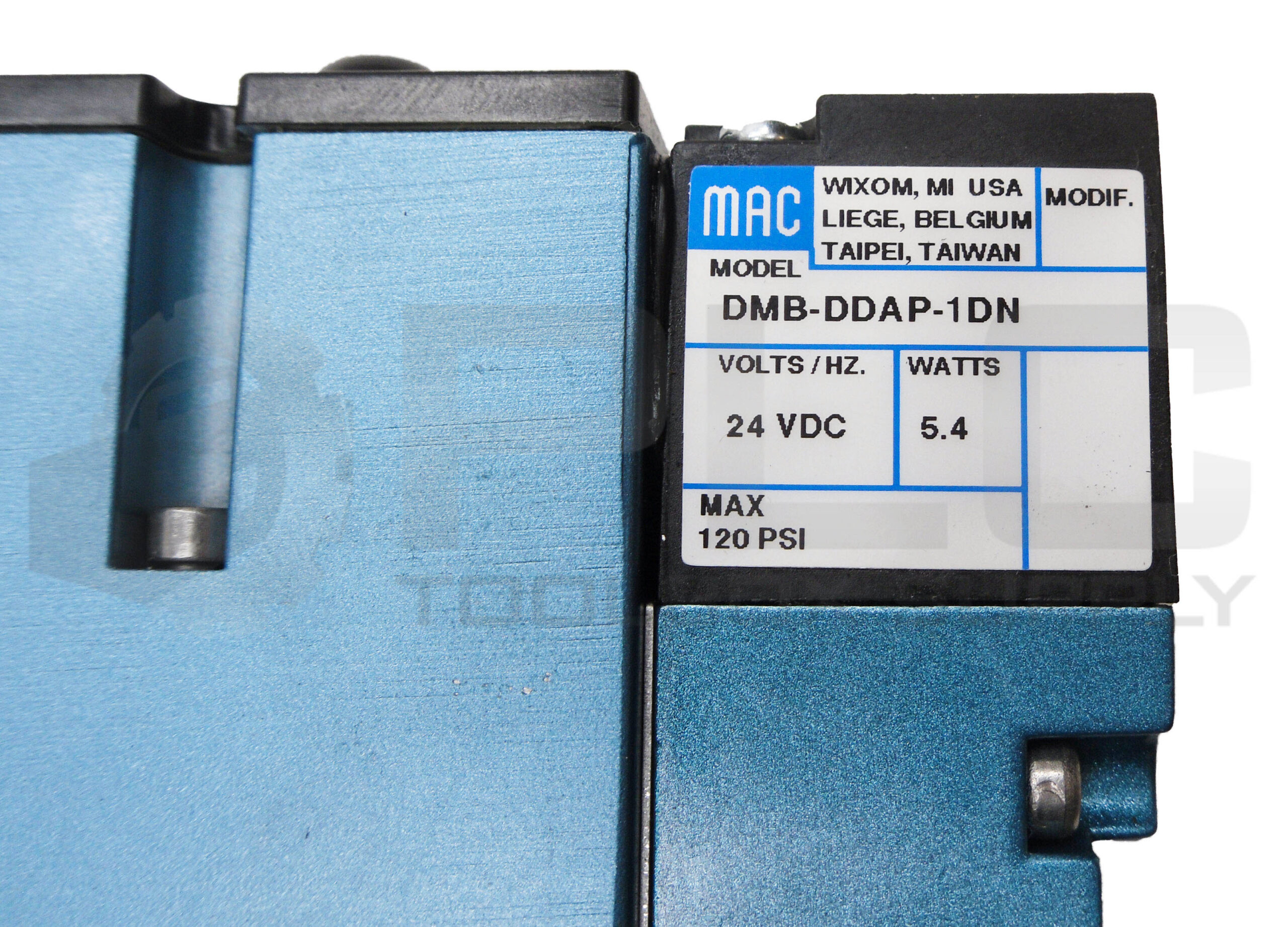 MAC VALVES 92B-AAB-000-DM-DDAP-1DN SOLENOID VALVE 20-120PSI W/ DMB-DDAP-1DN COIL - PLC Toolbox ...