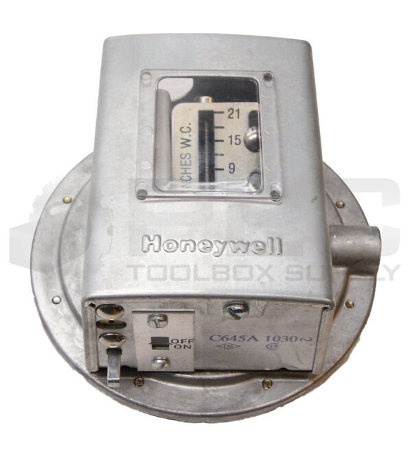 HONEYWELL C645A 1030 PRESSURE SWITCH 3-21″ W.C. - PLC Toolbox Supply
