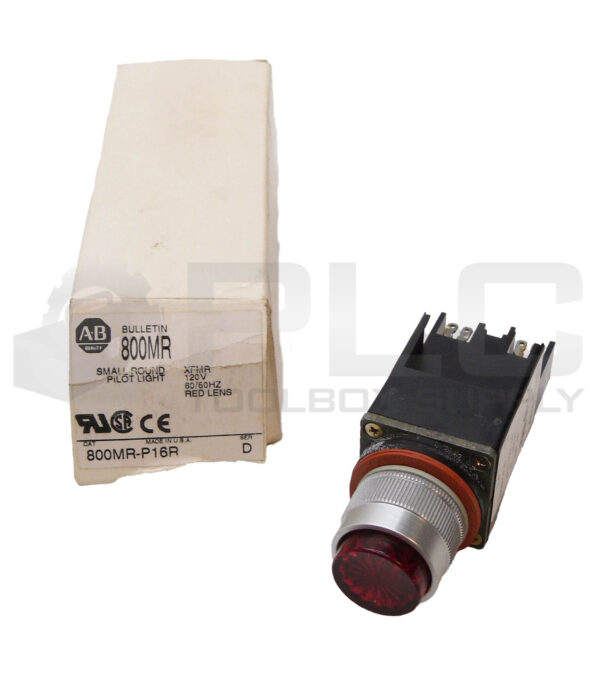 NEW ALLEN BRADLEY 800MR-P16R /D PILOT LIGHT 120V 50/60HZ RED *READ* - PLC Toolbox Supply