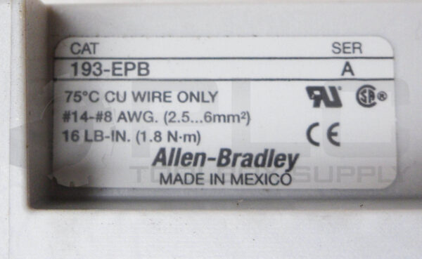 NEW ALLEN BRADLEY 193-EPB /A DIN RAIL/ PANEL ADAPTER - PLC Toolbox Supply