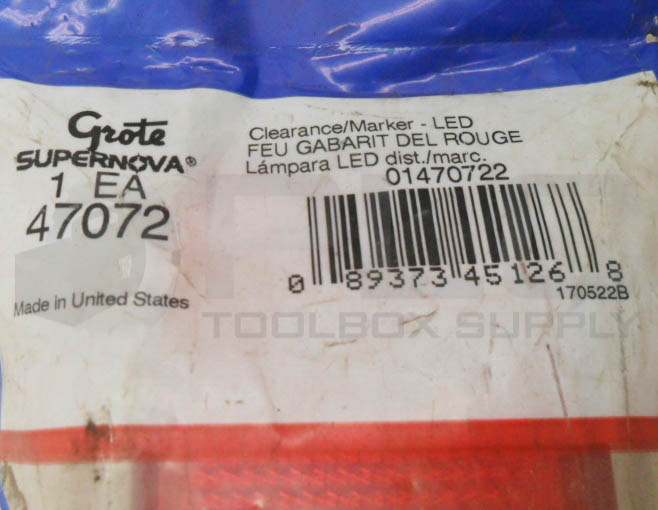 LOT OF 3 SEALED NEW GROTE 47072 CLEARANCE/MARKER LIGHT RED - PLC ...
