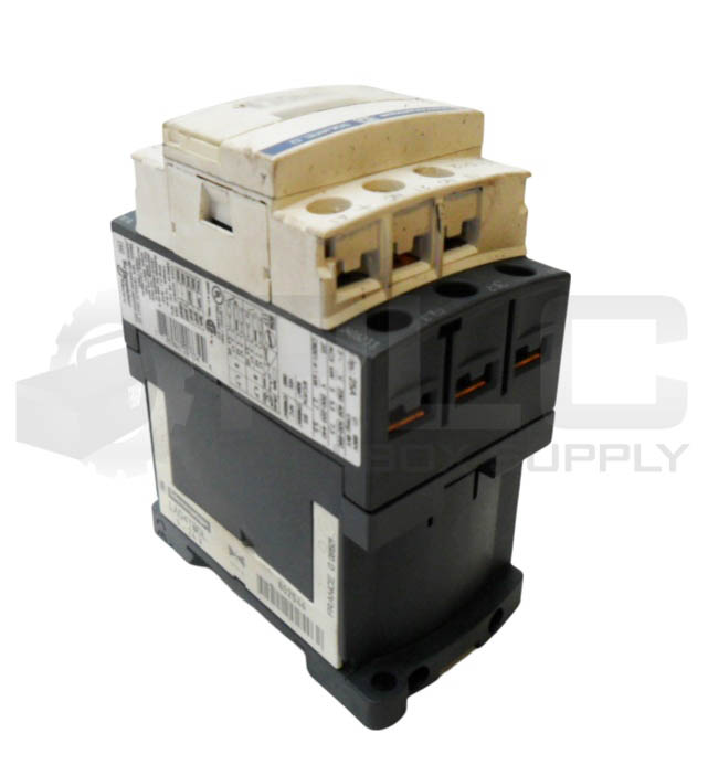 TELEMECANIQUE LC1D12BL CONTACTOR 24VDC W/ LAD4TBDL SURGE SUPPRESSOR ...