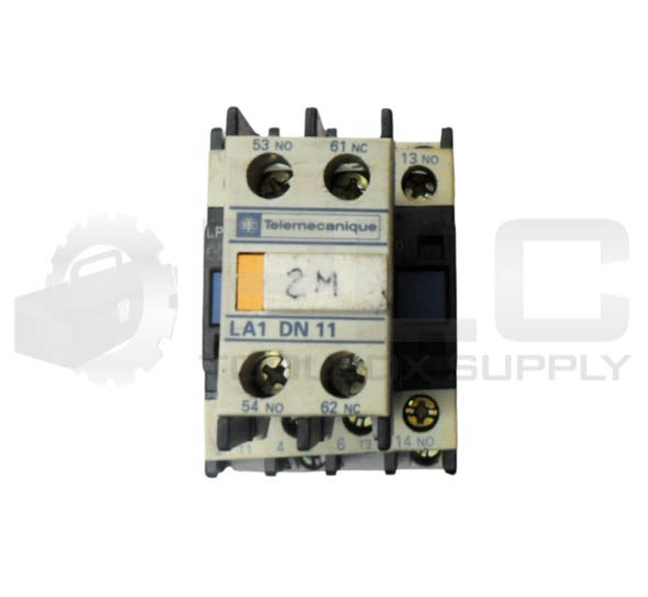 TELEMECANIQUE LP1D0910 CONTACTOR 20A 600V W/ BD COIL W/ LA1DN11 CONTACT ...
