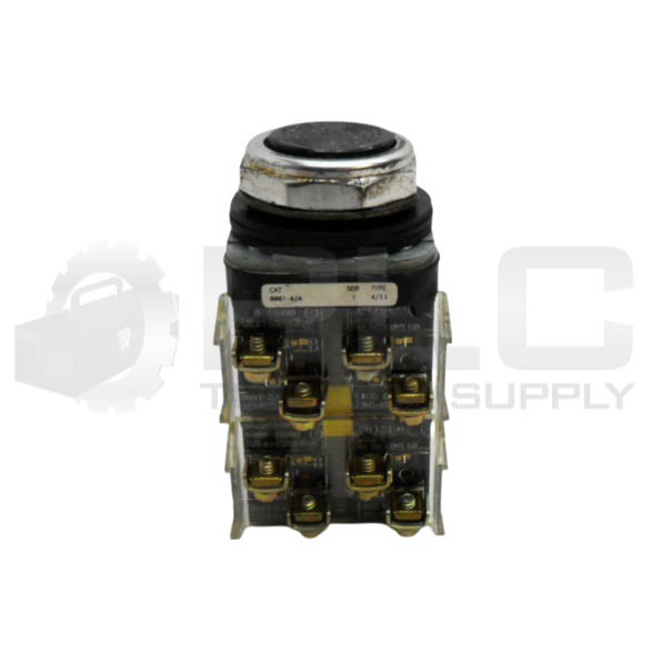 ALLEN BRADLEY 800T-A2A /T PUSH BUTTON BLACK W/ (4) 800T-XA /D CONTACT ...