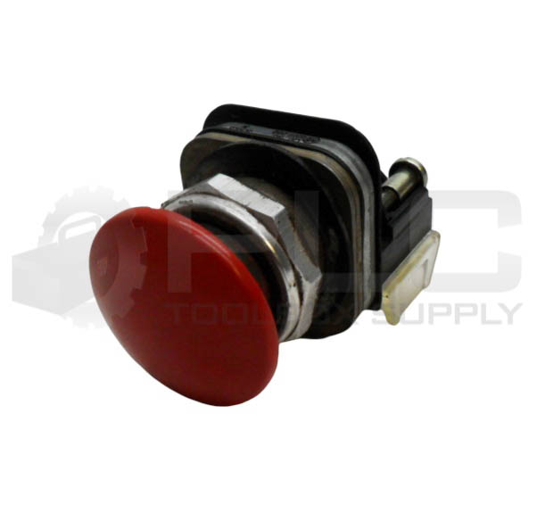 ALLEN BRADLEY 800T-D6Q /N PUSH BUTTON RED MUSHROOM W/ 800T-XD2 /C CONTACT BLOCK - PLC Toolbox Supply