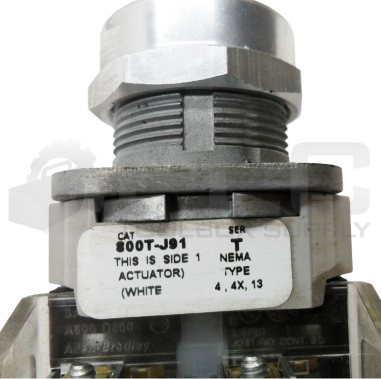 NEW ALLEN BRADLEY 800T-J91 /T SELECTOR SWITCH W/ 800T-XA /D CONTACT ...