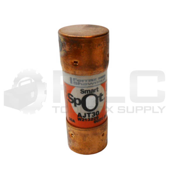 NEW BOX OF 10 FERRAZ SHAWMUT AJT30 SMART SPOT FUSE 30A 600VAC *READ ...