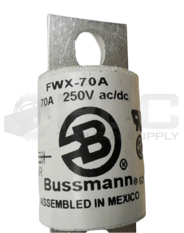 NEW BUSSMANN FWX-70A SEMICONDUCTOR FUSE 70A 250V AC/DC - PLC Toolbox Supply