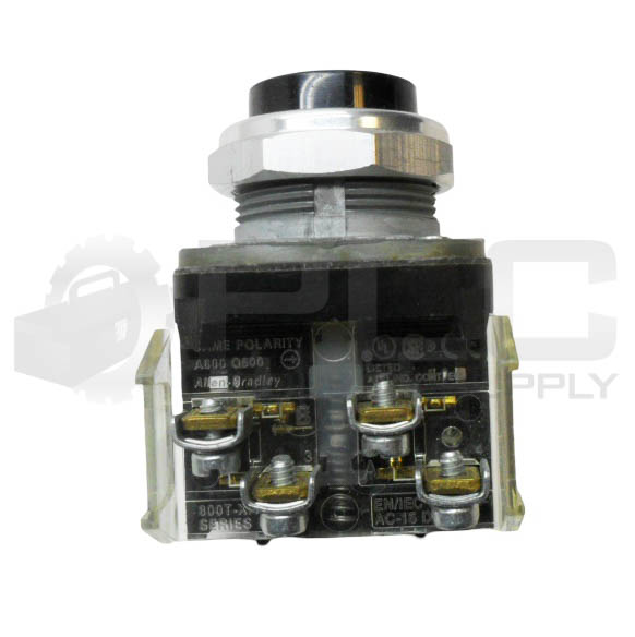 NEW ALLEN BRADLEY 800T-B… /T PUSH BUTTON BLACK W/ 800T-XA /D CONTACT BLOCK - PLC Toolbox Supply