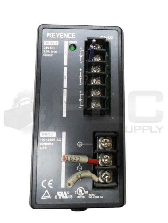 KEYENCE CA-U2 POWER SUPPLY 24VDC 3.5A 100-240VAC 50/60HZ - PLC Toolbox ...
