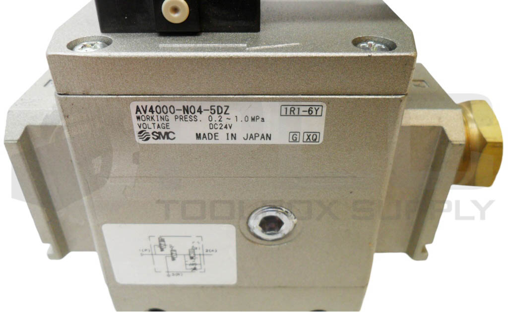 NEW SMC AV4000-N04-5DZ SOFT START SOLENOID VALVE 24VDC W/ DC21-26V CONNECTOR - PLC Toolbox Supply