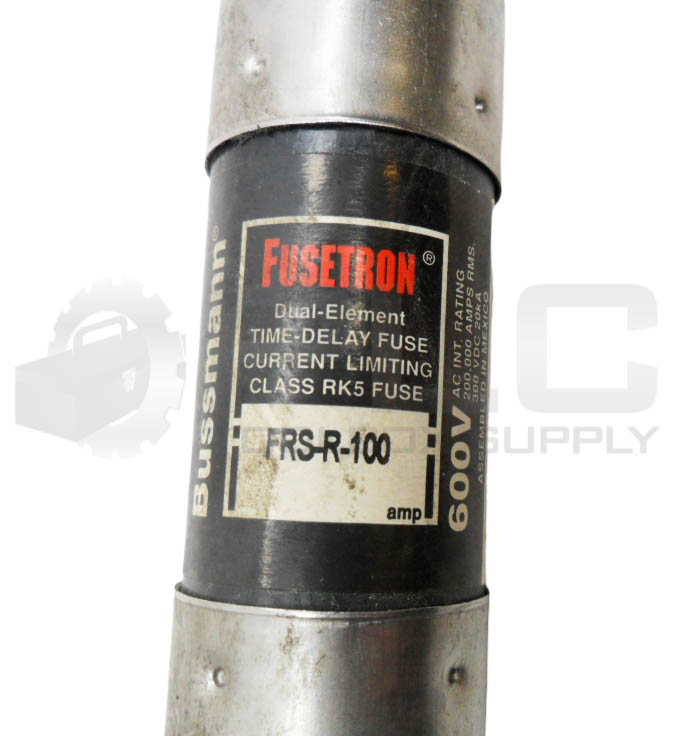 LOT OF 3 BUSSMANN FRS-R-100 DUAL ELEMENT FUSE 100A 600VAC - PLC Toolbox ...