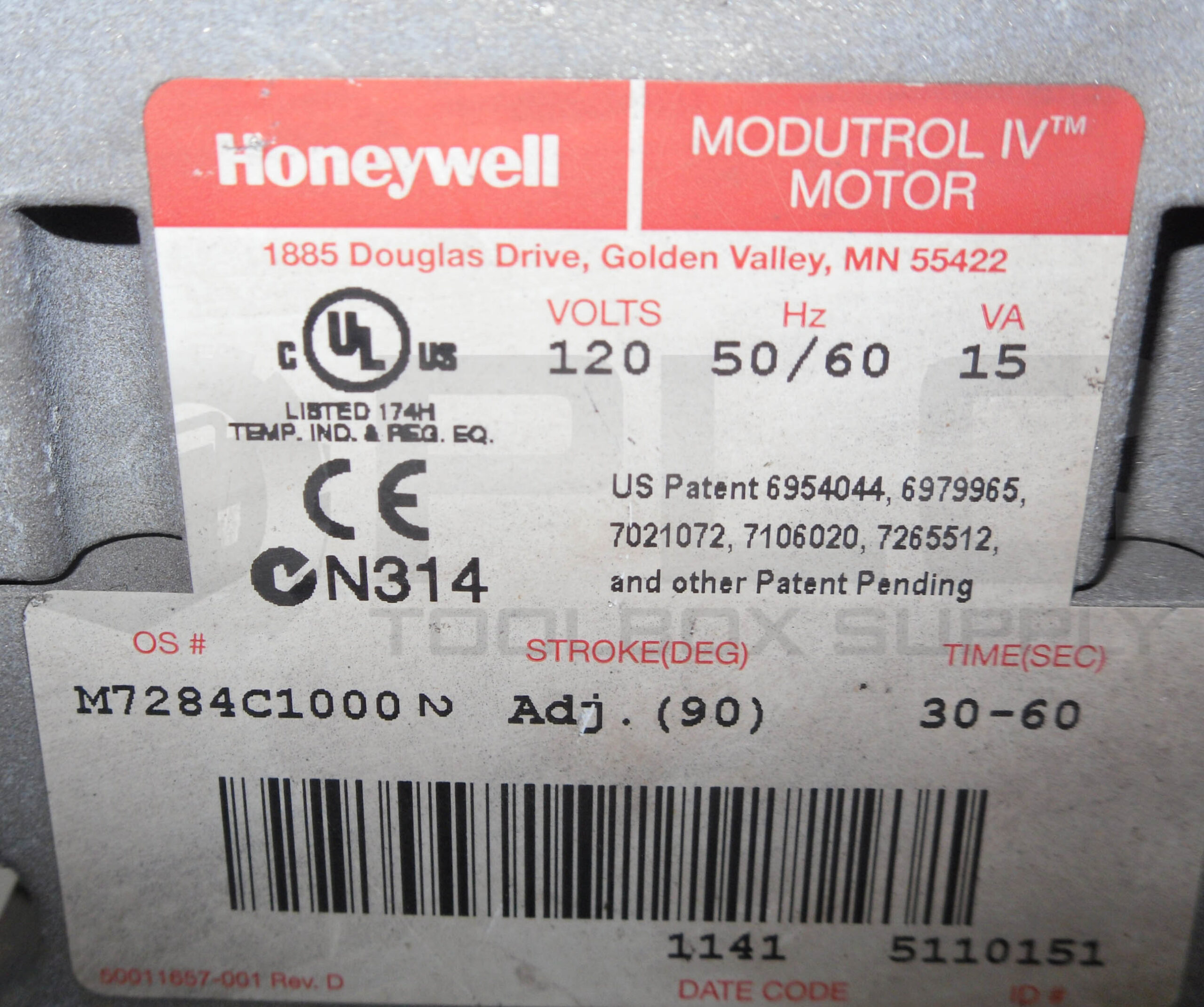 HONEYWELL M7284C1000 MODUTROL IV MOTOR 120V 50/60HZ - PLC Toolbox Supply