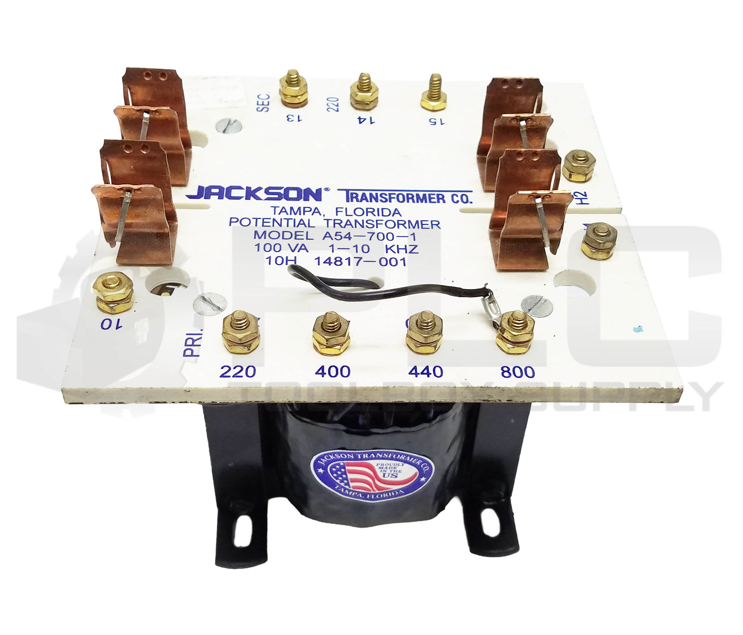 JACKSON A54-700-1 POTENTIAL TRANSFORMER 100VA 1-10KHZ - PLC Toolbox Supply