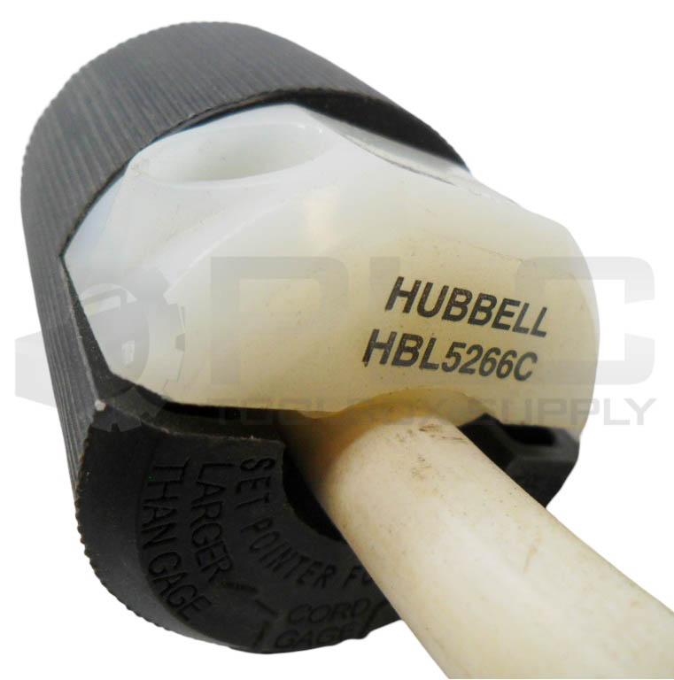 NEW HUBBELL HBL5266C STRAIGHT BLADE PLUG W/ HBL2313 CONNECTOR 20A 125V ...