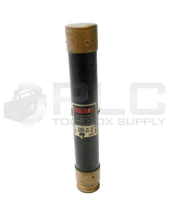 LOT OF 10 BUSSMANN FRS-R-8 TIME DELAY FUSE 8A 600VAC - PLC Toolbox Supply