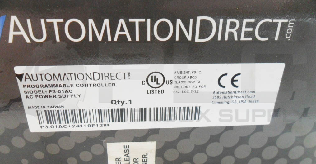 NEW AUTOMATION DIRECT P3-01AC AC POWER SUPPLY 100-240VAC 50/60HZ .75A ...