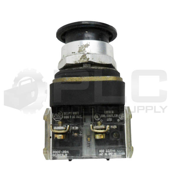 ALLEN BRADLEY 800T-FX A1 /T PUSH BUTTON BLACK W/ (2) 800T-XD4 /D CONTACT BLOCK - PLC Toolbox Supply