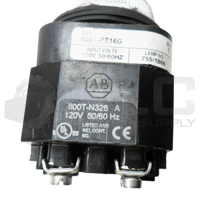 ALLEN BRADLEY 800T-PT16G /T PUSH BUTTON W/ GUARD W/ 800T-N326 /A W/ 800T-XA /D - PLC Toolbox Supply