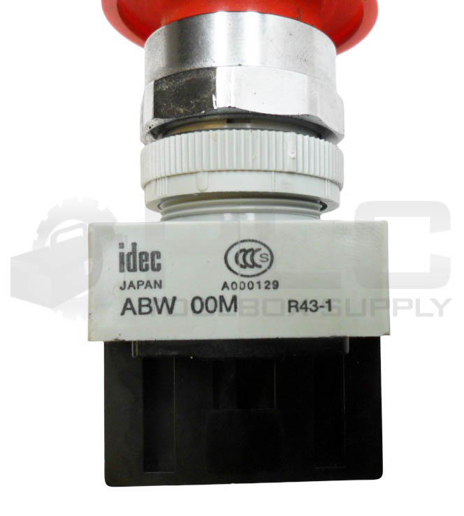 IDEC ABW401-R PUSH BUTTON RED MUSHROOM 120-600VAC 10A ABW 00M - PLC ...