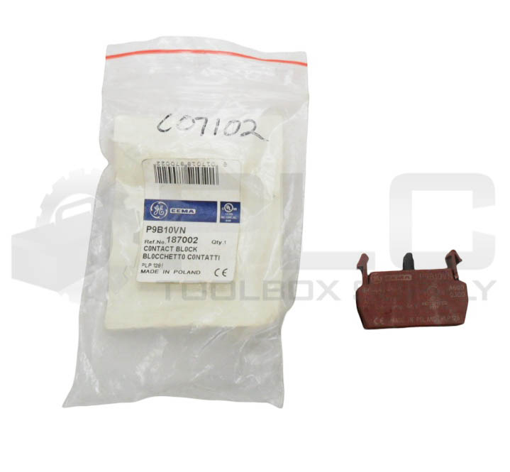 LOT OF 2 NEW GENERAL ELECTRIC P9B10VN CONTACT BLOCK - PLC Toolbox Supply