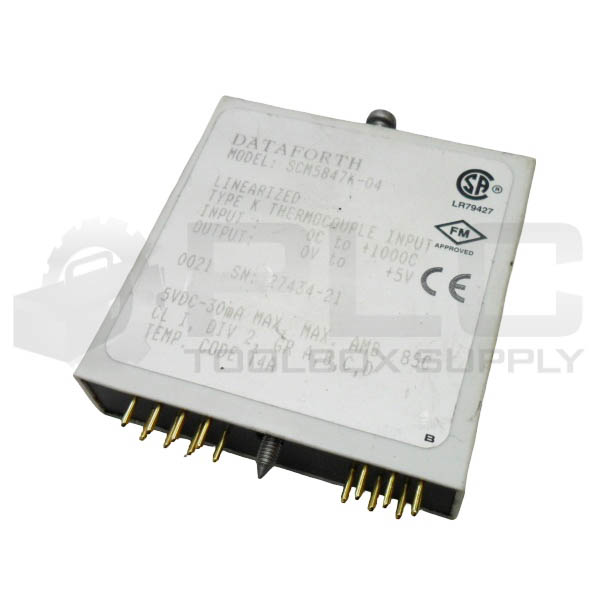 DATAFORTH SCM5B47K-04 LINEARIZED TYPE K THERMOCOUPLE INPUT 5VDC - PLC Toolbox Supply