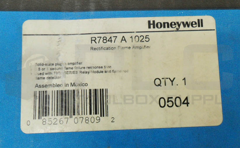 NEW HONEYWELL R7847 A 1025 RECTIFICATION FLAME AMPLIFIER *READ* - PLC ...