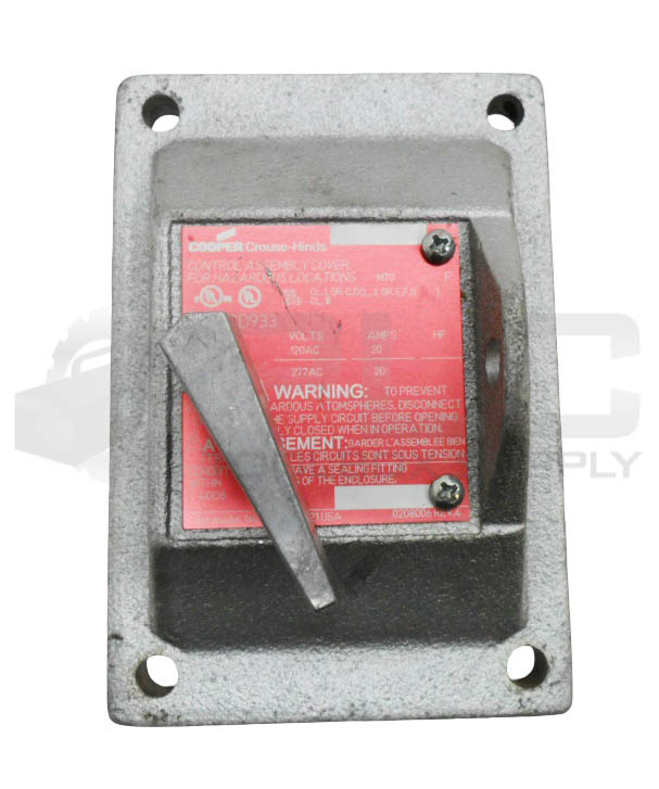 NEW CROUSE HINDS DSD933 CONTROL ASSEMBLY COVER 120VAC 20A - PLC Toolbox Supply