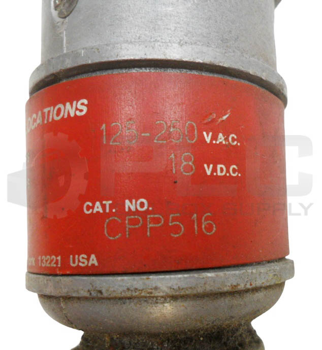 CROUSE HINDS CPP516 ARKTITE PLUG 125-250VAC 18VDC 3P 60HZ W/ 52CM69C ...