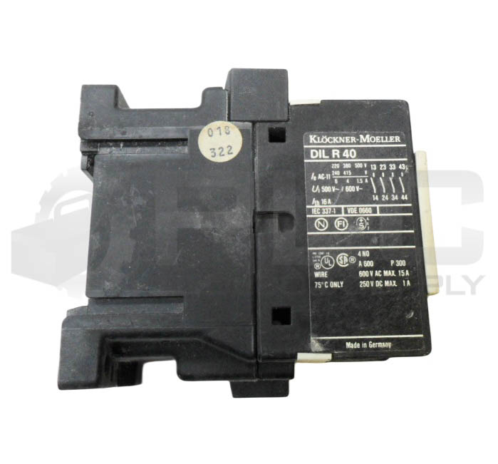 LOT OF 3 KLOCKNER MOELLER DIL R 40 CONTACTOR 600VAC 250VDC 15A - PLC ...