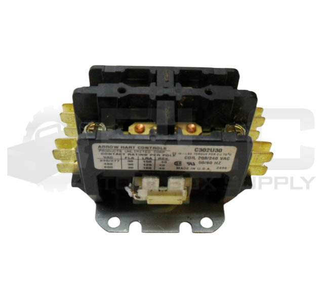 ARROW HART CONTROLS C302U30 MAGNETIC CONTACTOR 600VAC 50/60HZ 208 ...