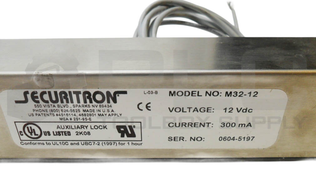 SECURITRON M32-12 AUXILIARY LOCK 12VDC - PLC Toolbox Supply