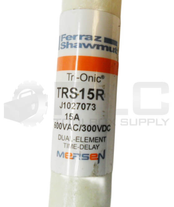 LOT OF 3 FERRAZ SHAWMUT TRS15R TRI-ONIC FUSE 15A 600VAC 300VDC - PLC ...