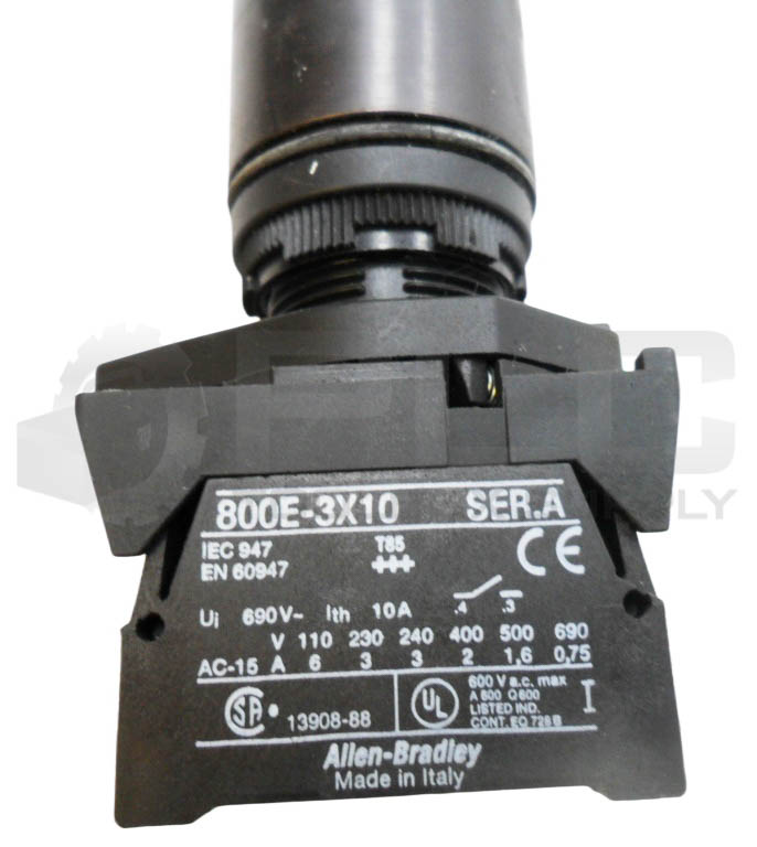 LOT OF 4 ALLEN BRADLEY 800E-3X10 /A CONTACT BLOCK W/ SELECTOR SWITCH W/ KEY - PLC Toolbox Supply