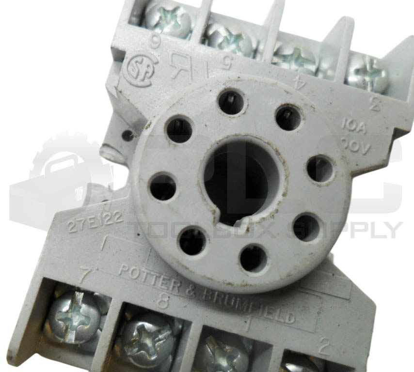 LOT OF 7 POTTER & BRUMFIELD 27E122 RELAY SOCKET 10A 300V - PLC Toolbox ...