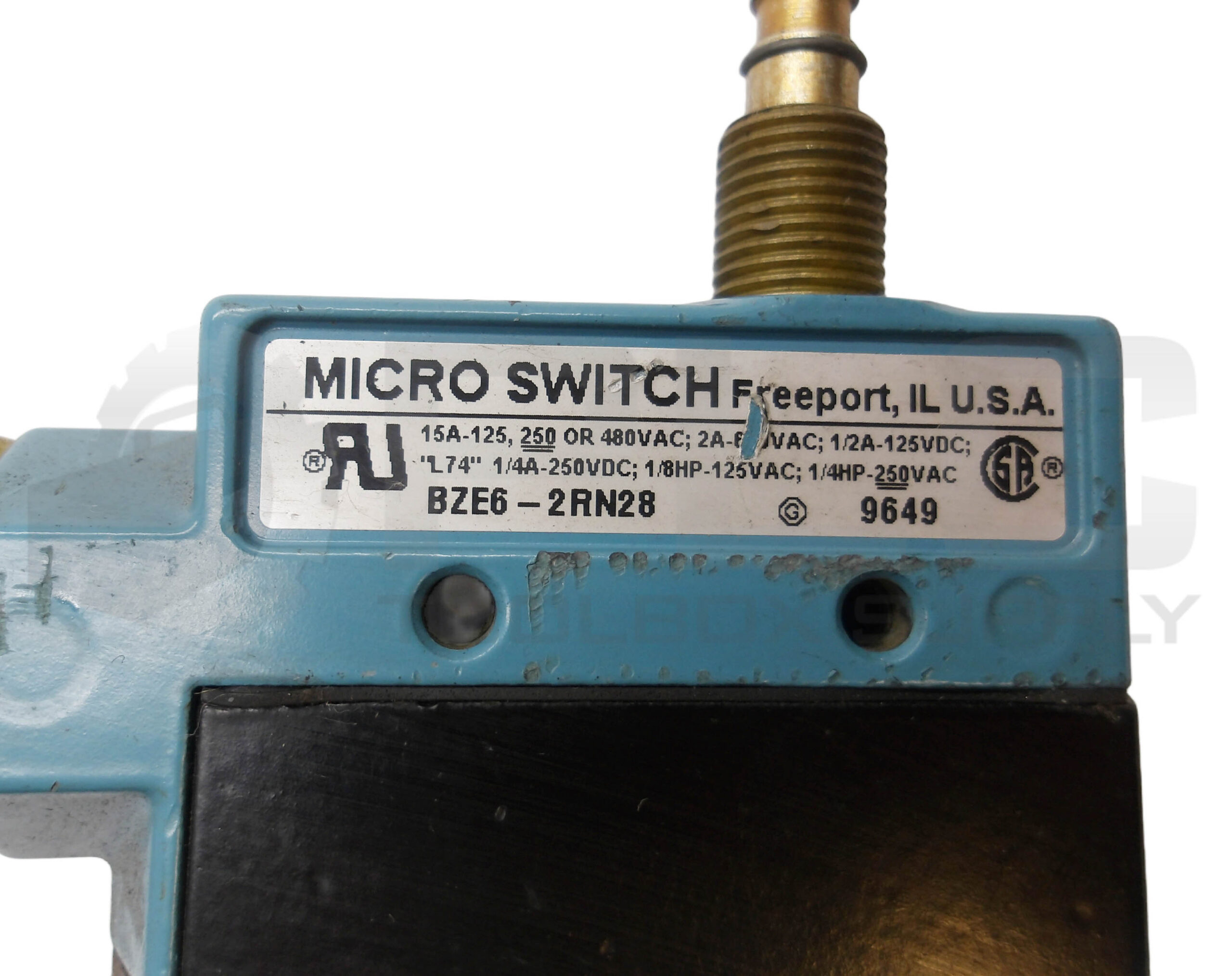 MICRO SWITCH BZE6-2RN28 LIMIT SWITCH 15A 480VAC 250VDC - PLC Toolbox Supply