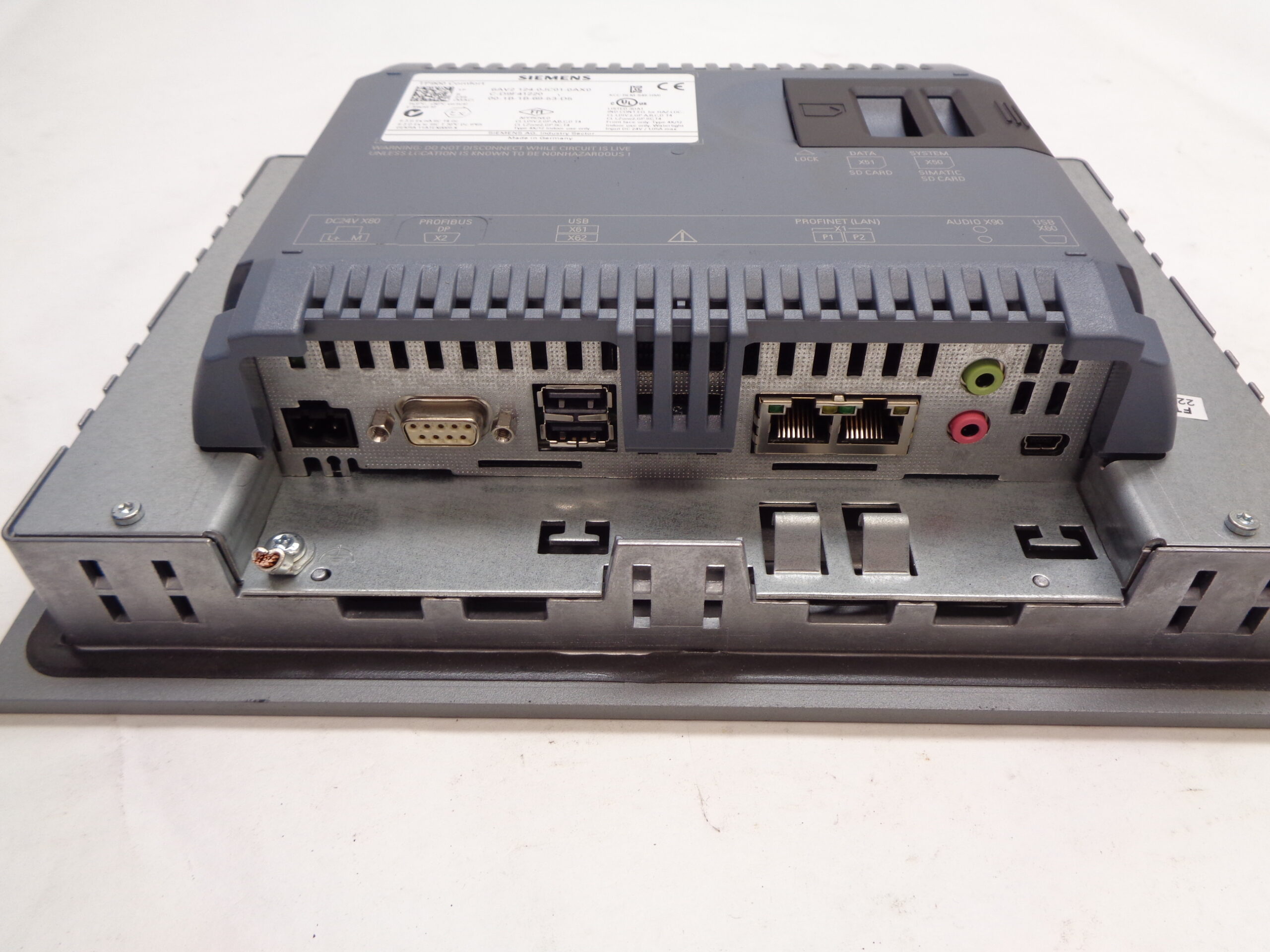 SIEMENS 6AV2 124-0JC01-0AX0 TP900 9″ TOUCH PANEL HMI W/ A5E02095382 *READ* - PLC Toolbox Supply