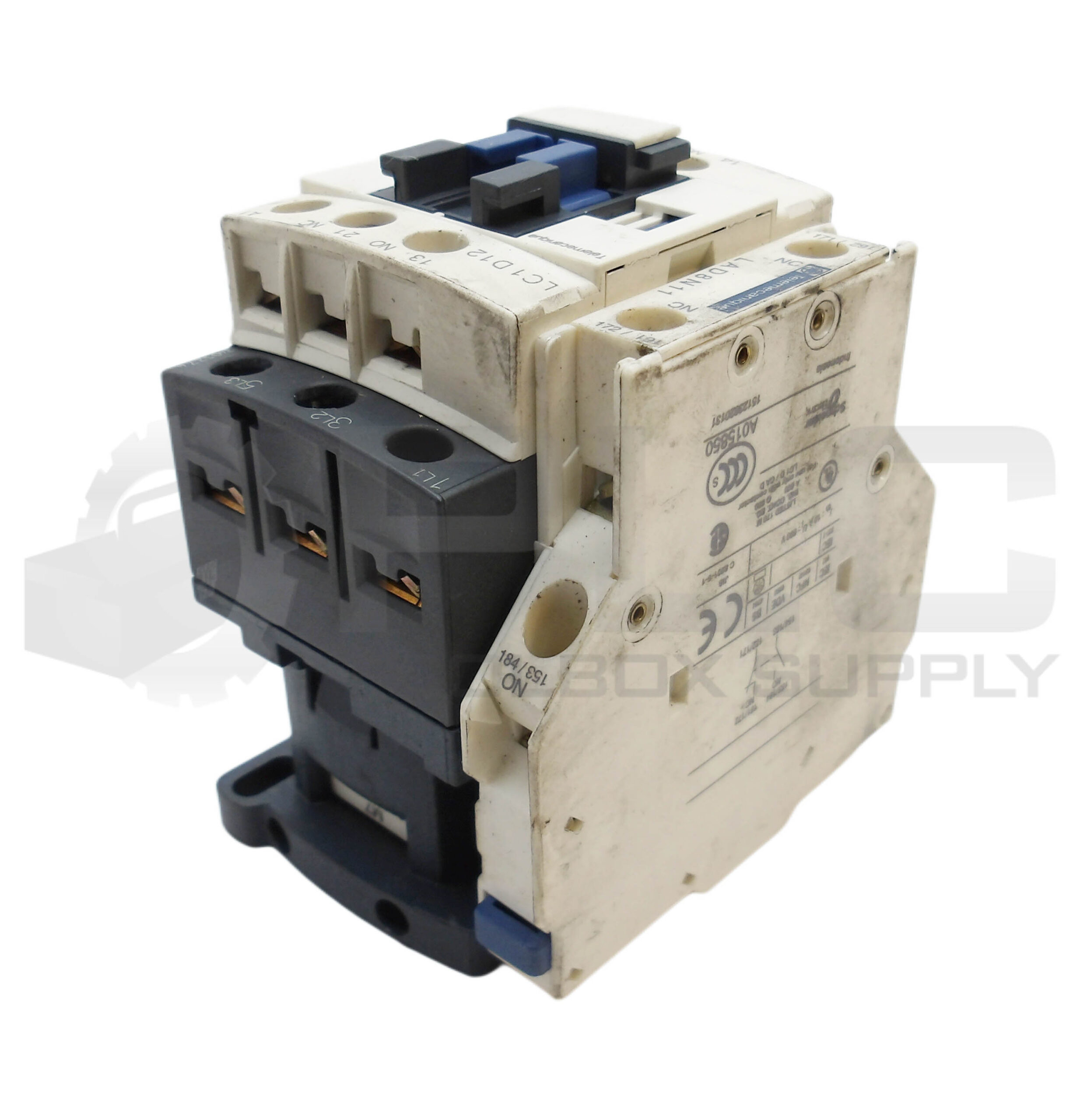 TELEMECANIQUE LC1D12 CONTACTOR W/ M7 COIL W/ LAD8N11 AUXILIARY CONTACT ...